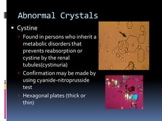 Microscopic examination of urinary sediments | PPTX