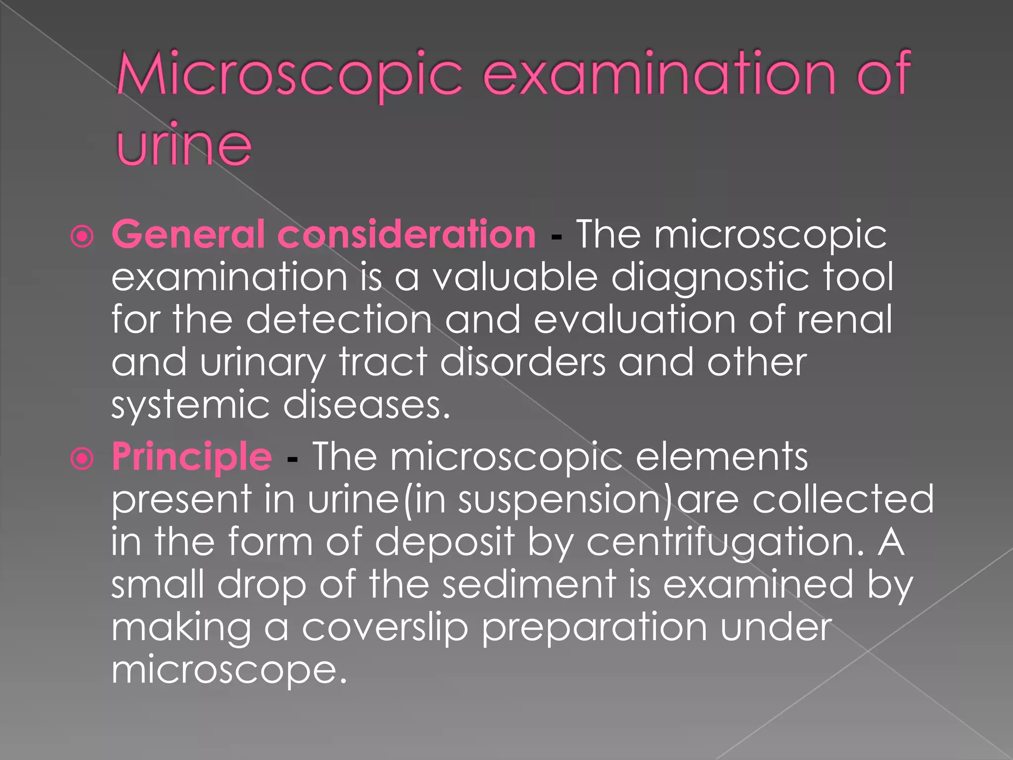 Microscopic examination of urine | PPTX