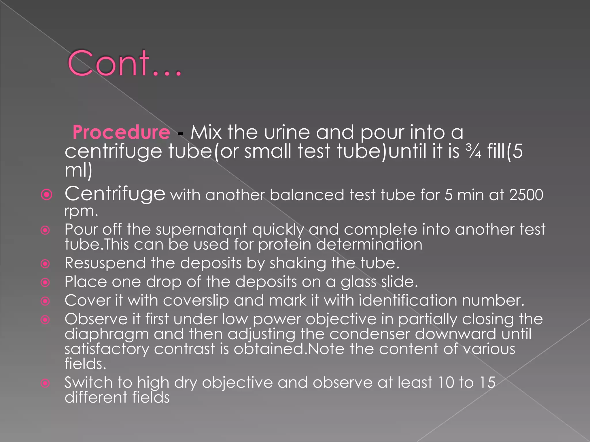 Microscopic examination of urine | PPTX