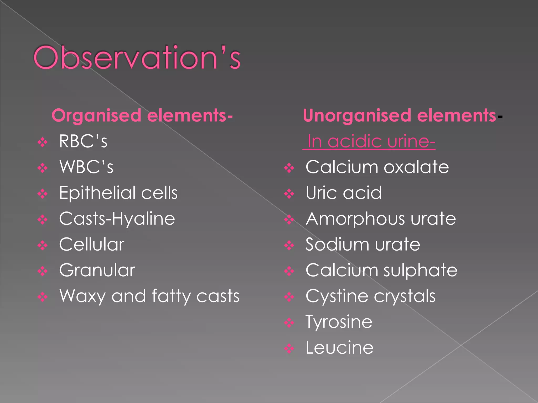 Microscopic examination of urine | PPTX