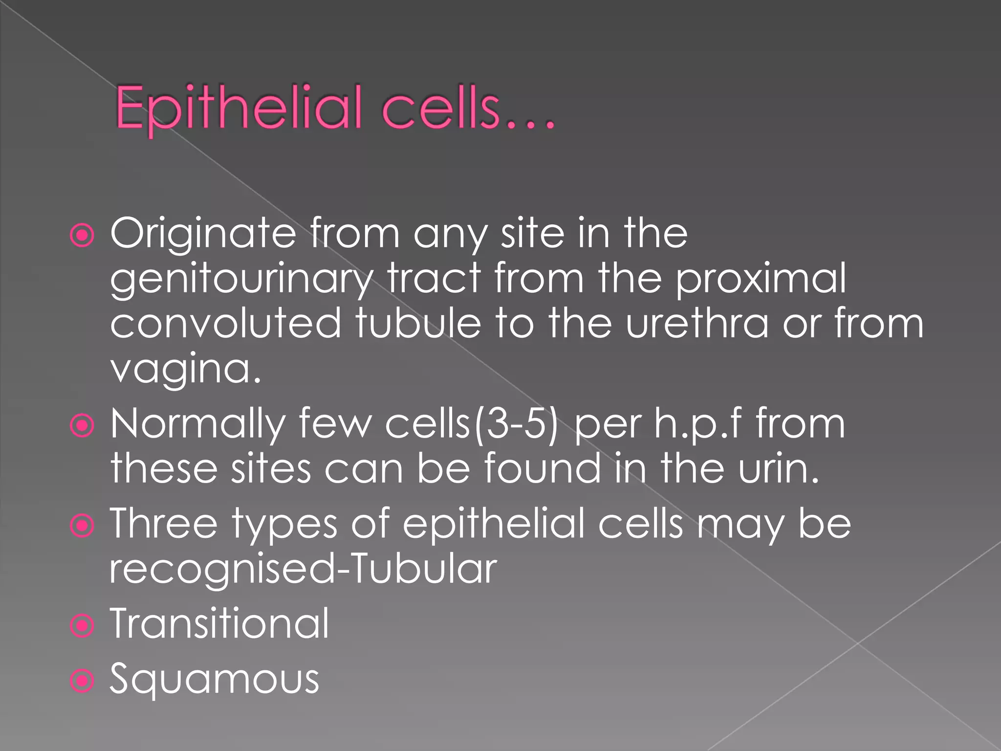 Microscopic examination of urine | PPTX