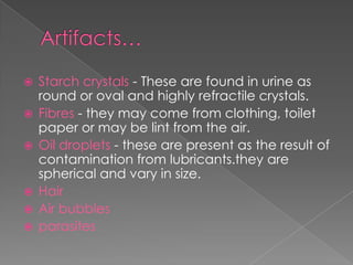 Microscopic examination of urine | PPTX