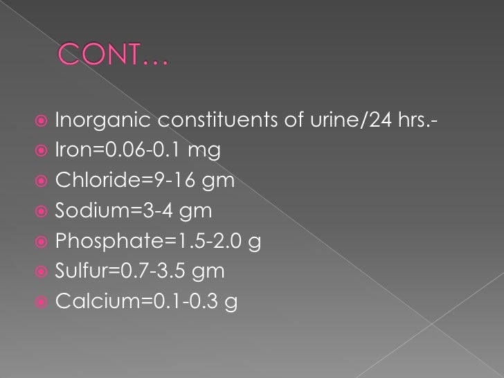 Medical Breakthrough Chemical Composition Of Human Urine