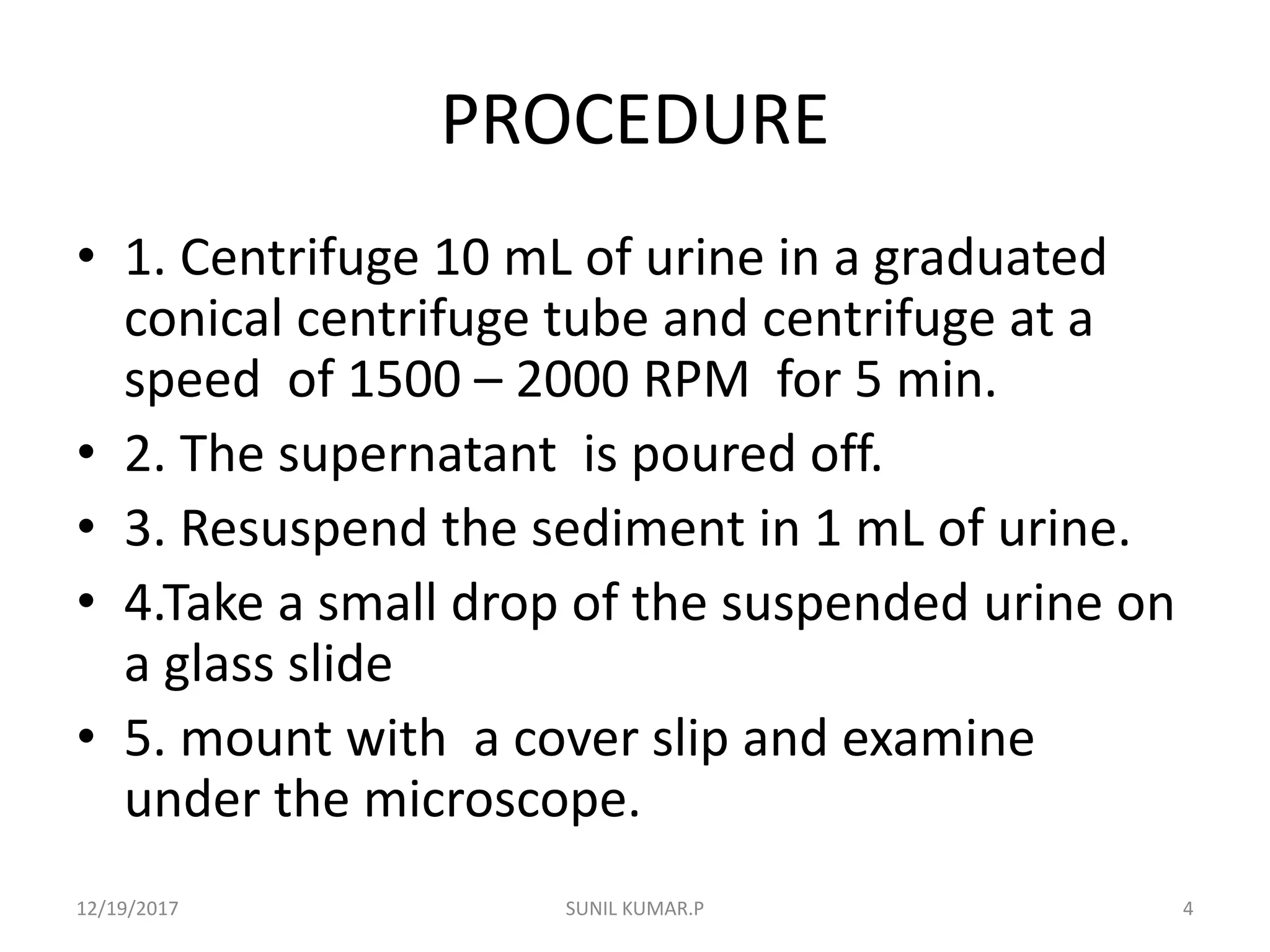 Microscopic examination of urine | PPTX