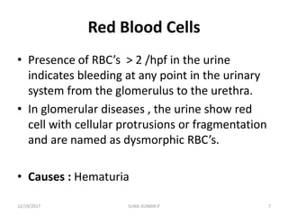 Microscopic examination of urine | PPTX