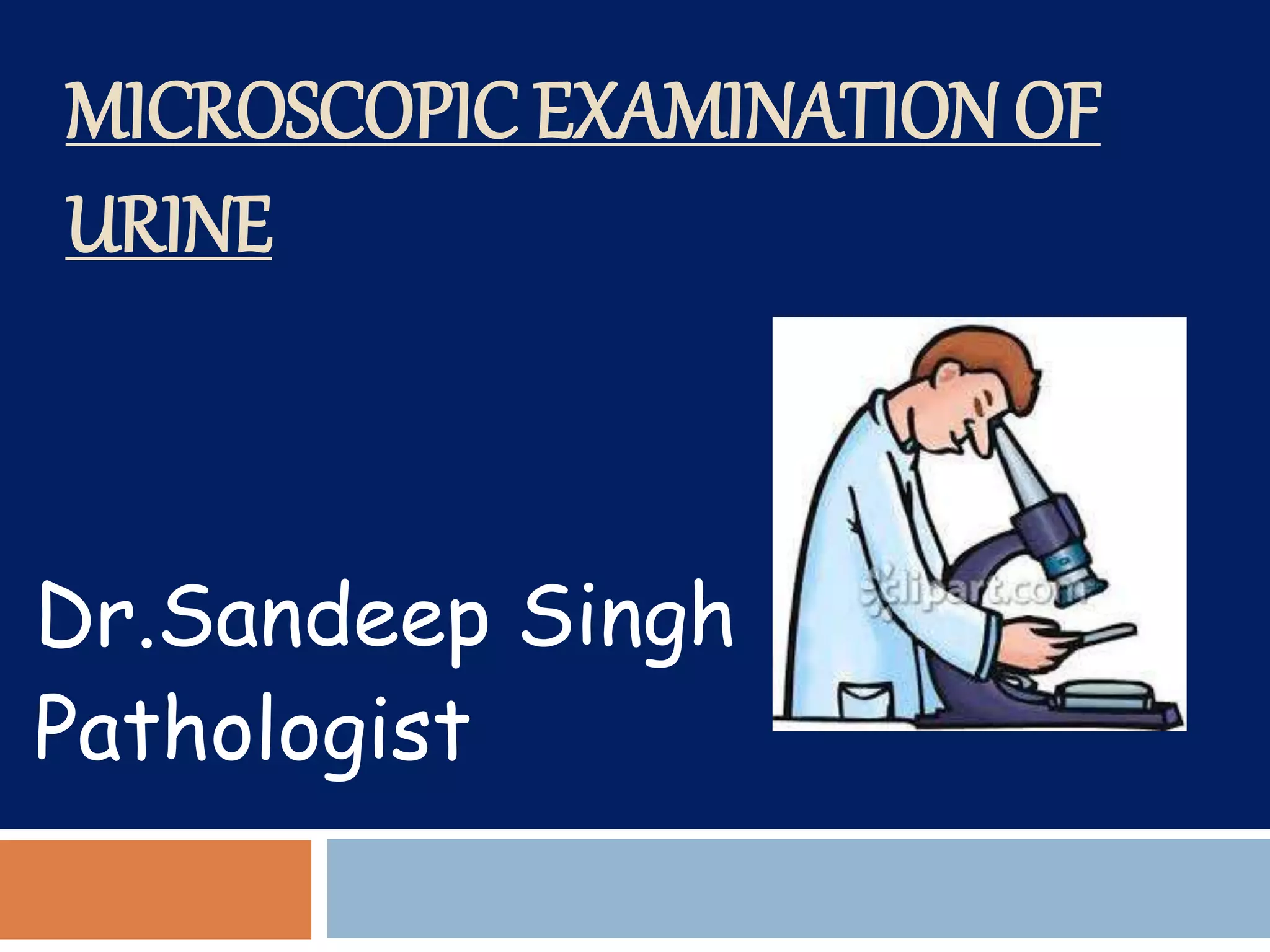 Microscopic examination of urine | PPTX