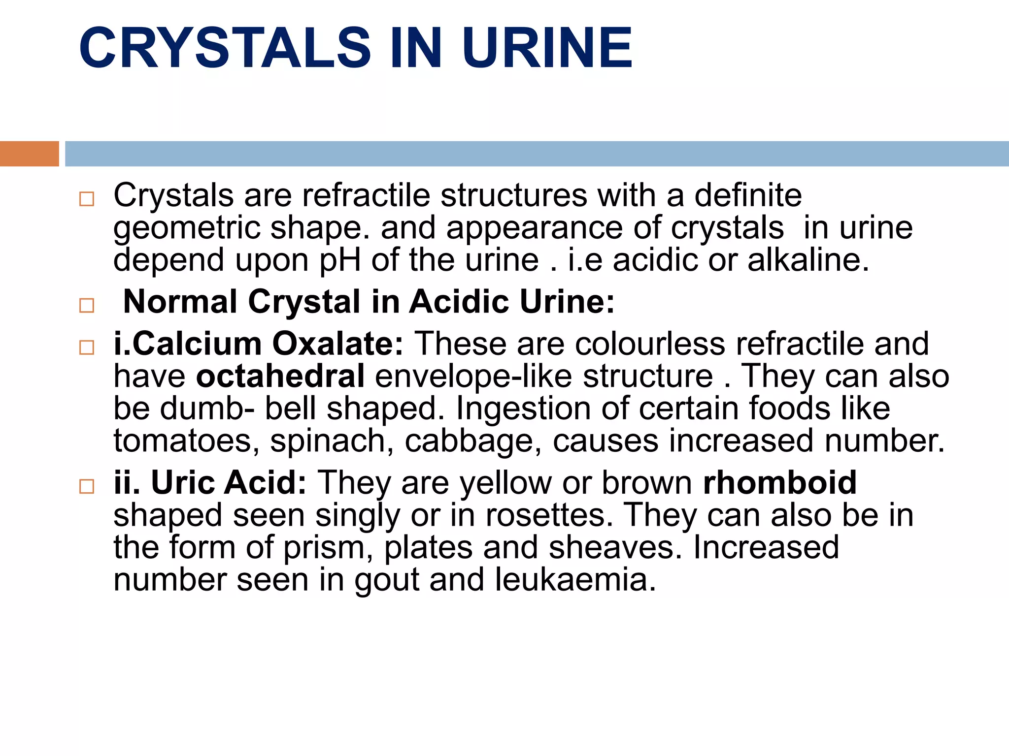 Microscopic examination of urine | PPTX