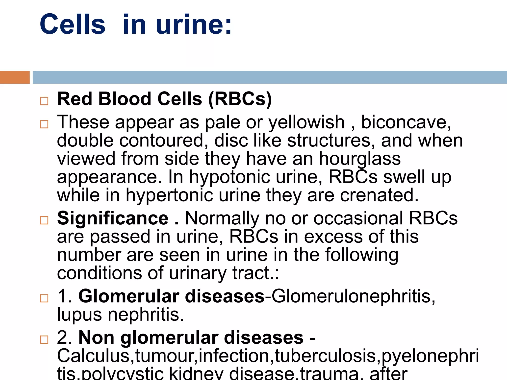 Microscopic examination of urine | PPTX