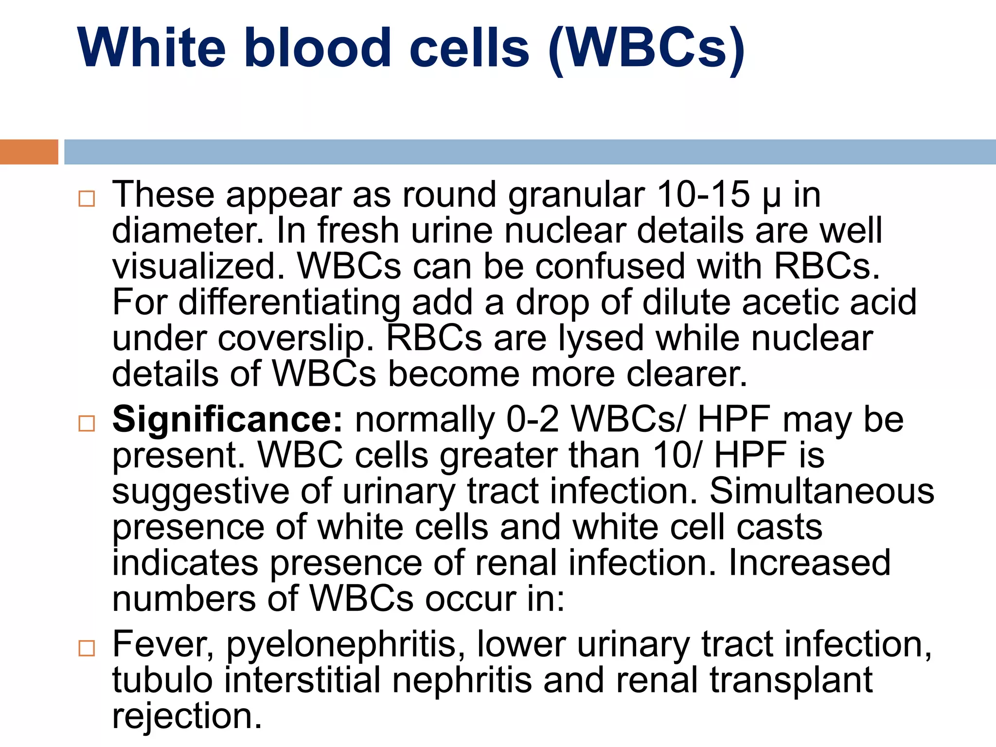 Microscopic examination of urine | PPTX
