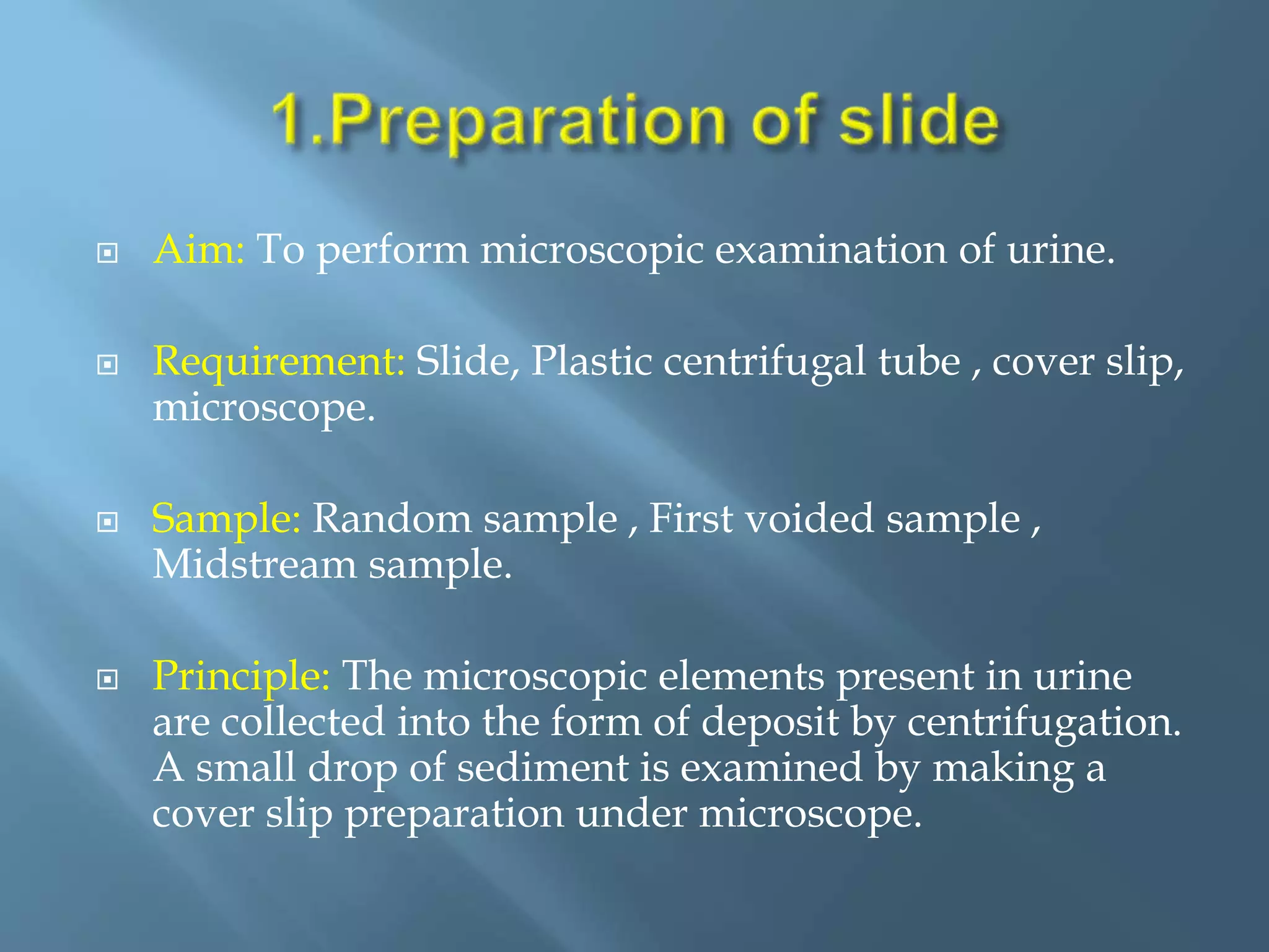 Microscopic examination of urine | PPTX