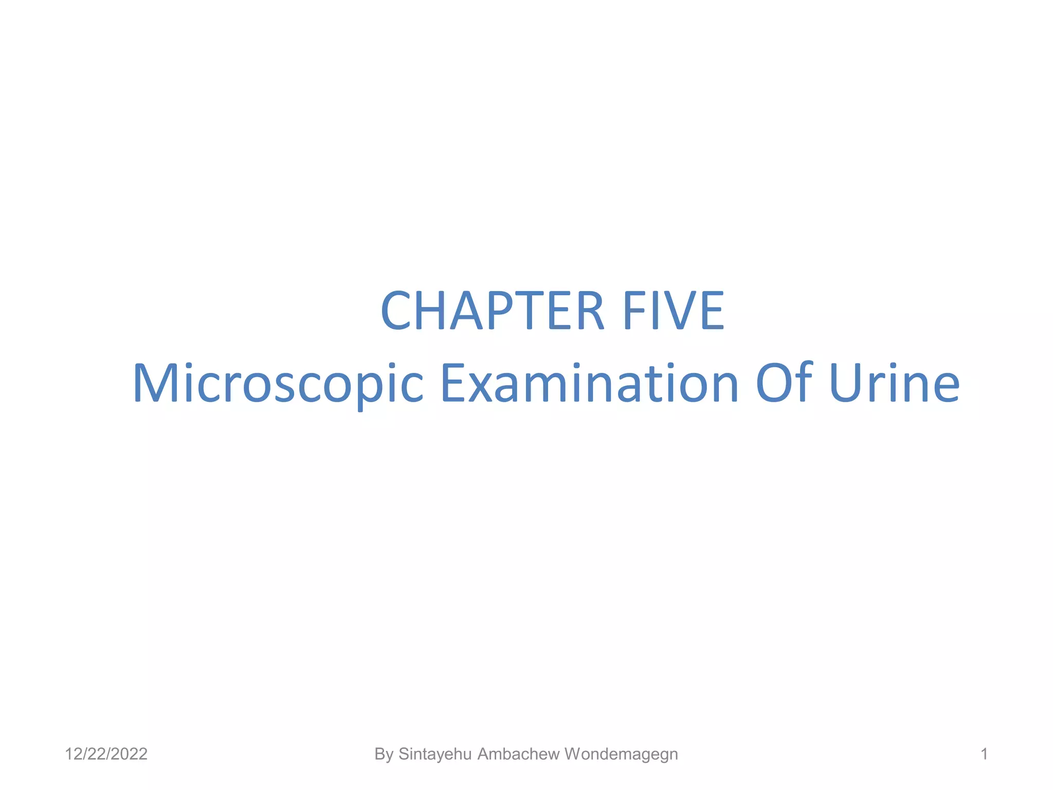 Microscopic Urine Analysis Guide | PPT
