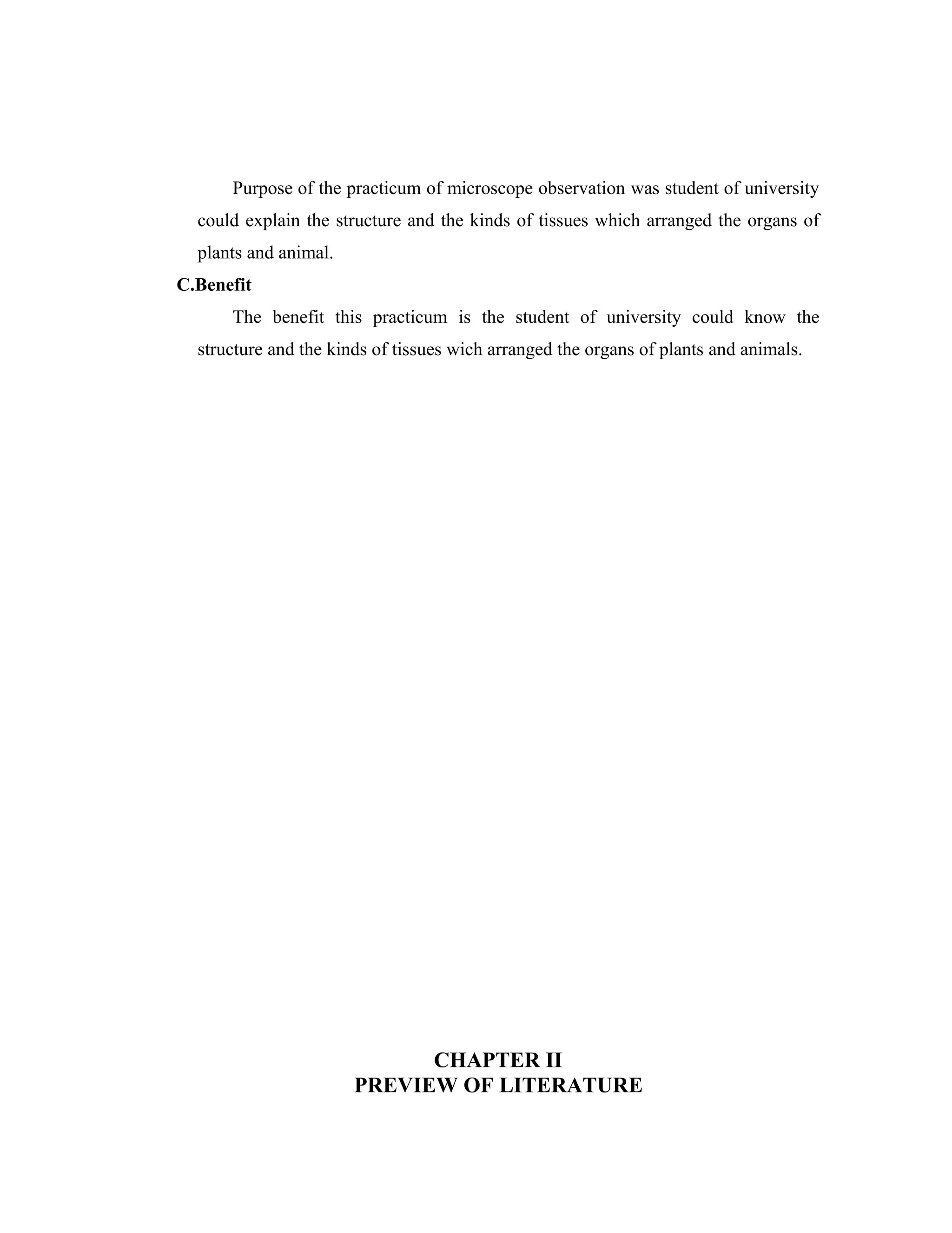 Microscopic observation (basic biology) unm | DOC