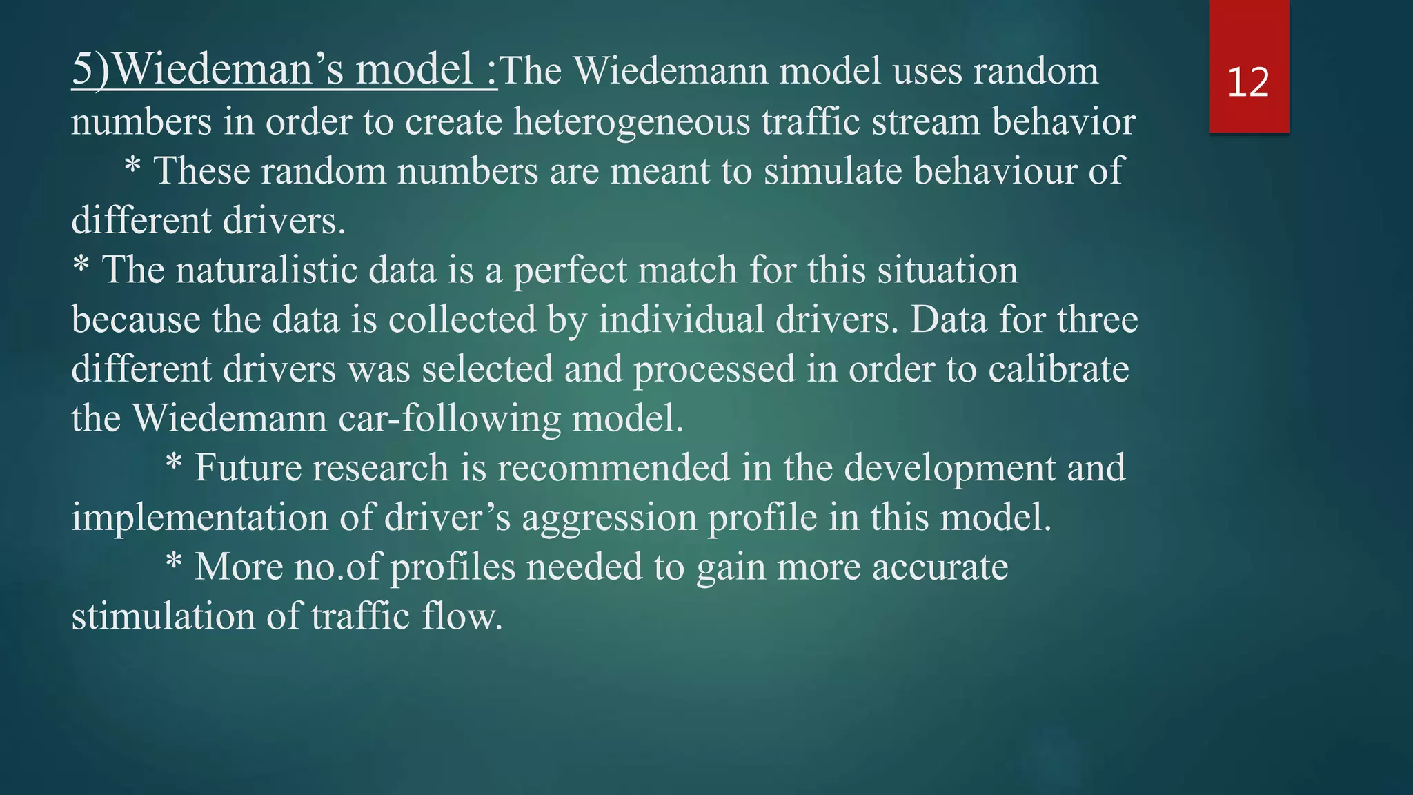 Microscopic traffic stream model | PPTX