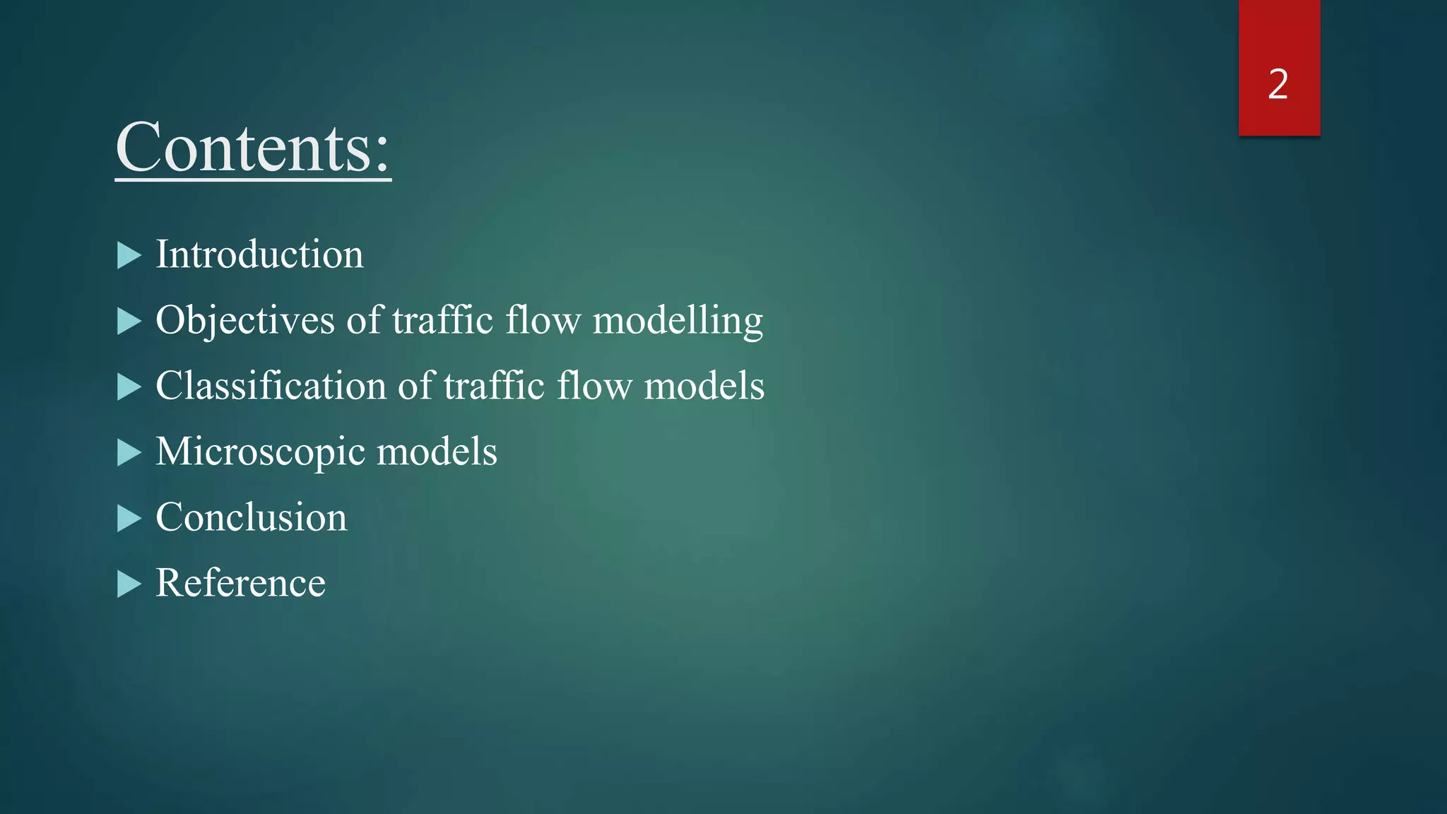 Microscopic traffic stream model | PPTX