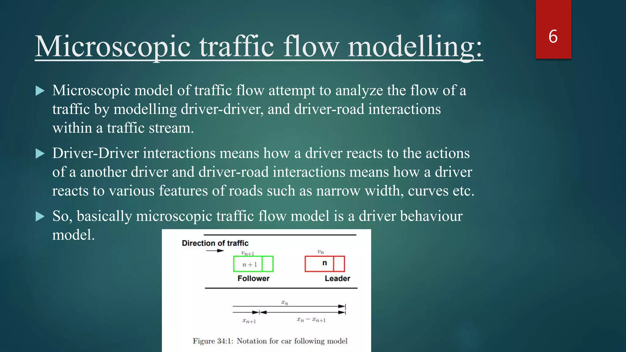 Microscopic traffic stream model | PPTX