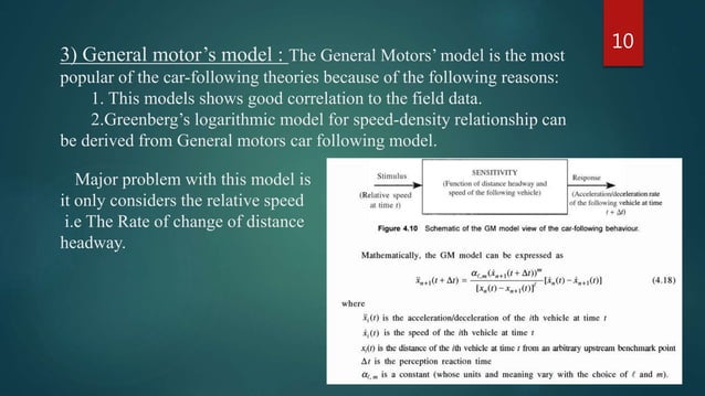 Microscopic traffic stream model | PPTX | Physics | Science
