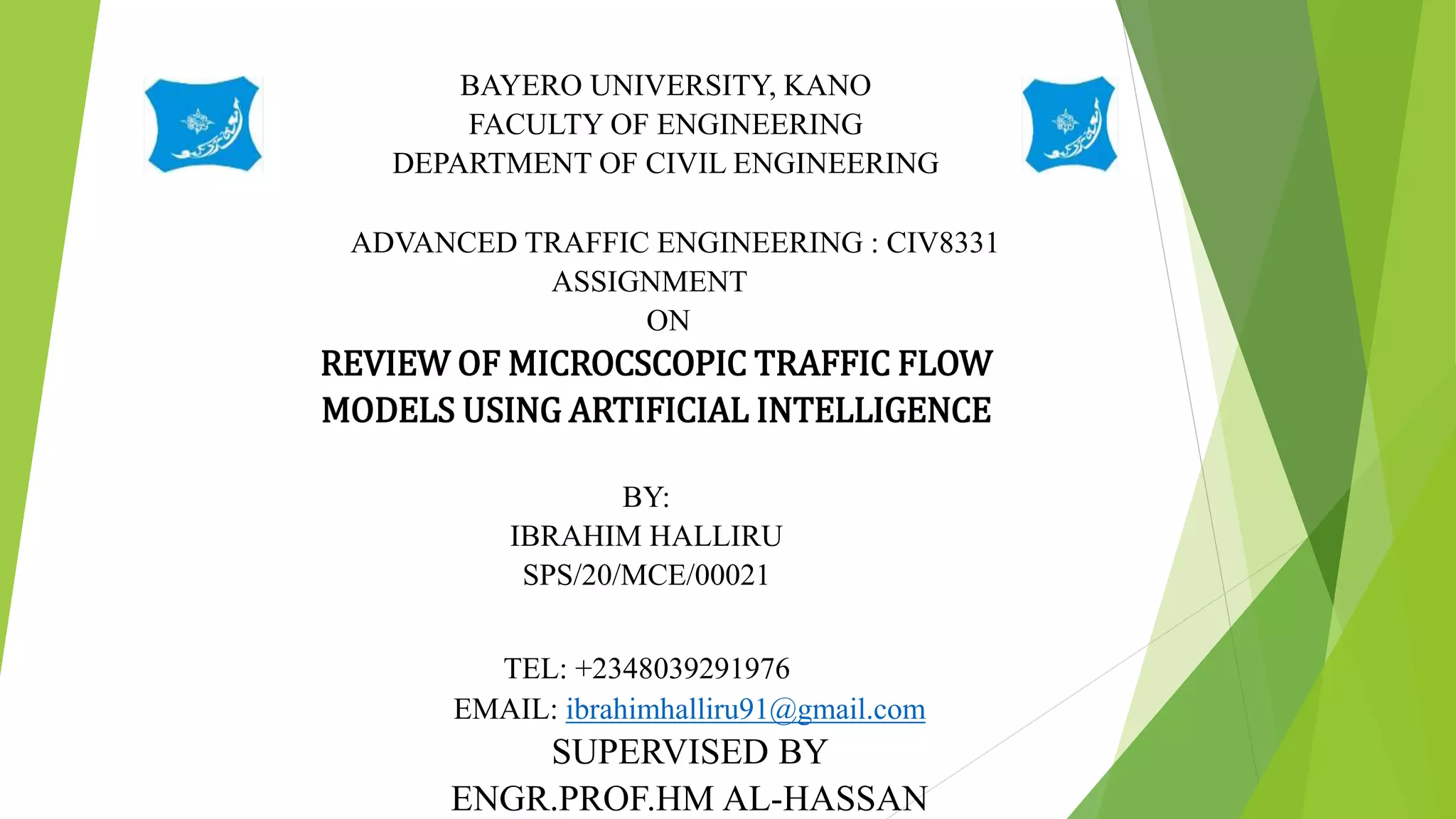 Microscopic Traffic Flow Model Using AI.pptx