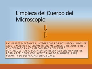 GENERALIDADES SOBRE EL MICROSCOPIO Y SU USO EN LA MICROSCOPIA CLINICA ...