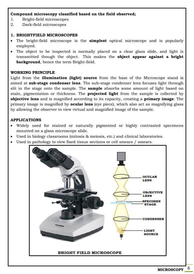 Microscopy - Magnification, Resolving power, Principles, Types and Applications | PDF ...