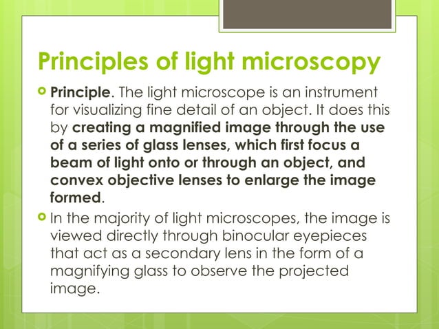 MICROSCOPY, Light Microscopy, Magnification, Resolution, Contrast.pptx