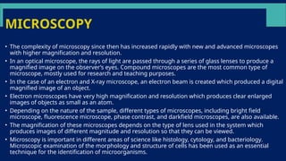 MICROSCOPY AND TYPES OF MICROSCOPES.pptx