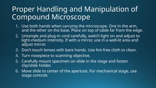 PPT on Microscopy - Compound Microscope, History, Parts and Function | PPTX
