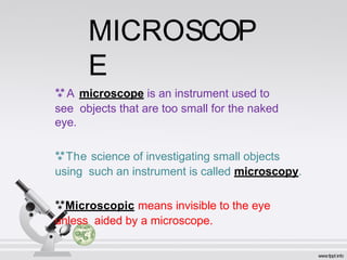 microscopy label, how to use it and techniques | PPTX
