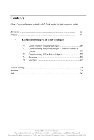 Electron microscopy and other techniques | PDF