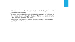 Microscopy and its significance | PPTX | Chemistry | Science
