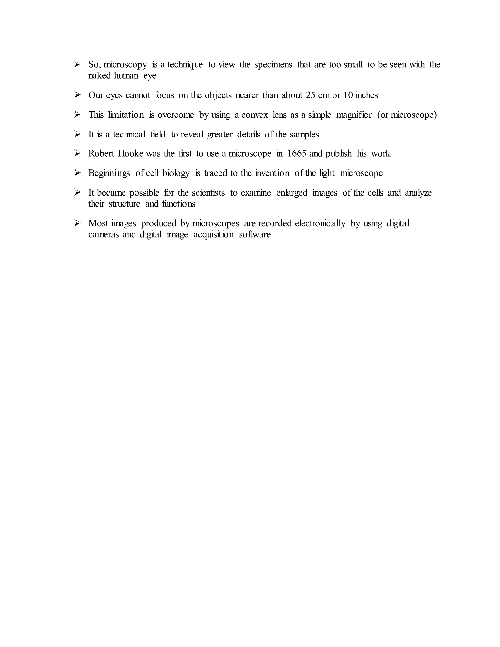 Microscopy introduction | DOCX