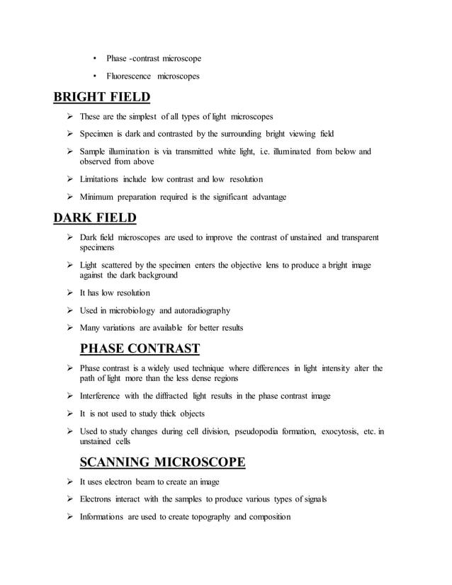 Microscopy introduction | PDF
