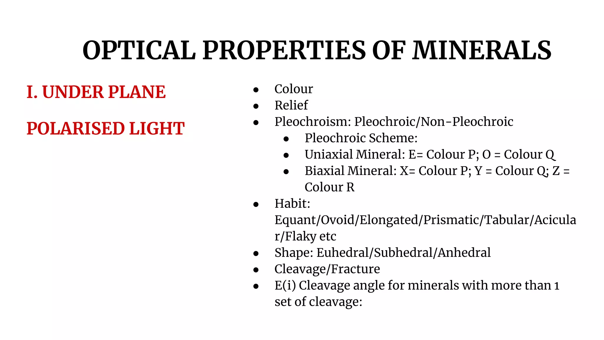 Microscopic Mineralogy- the study of minerals under microscope | PDF