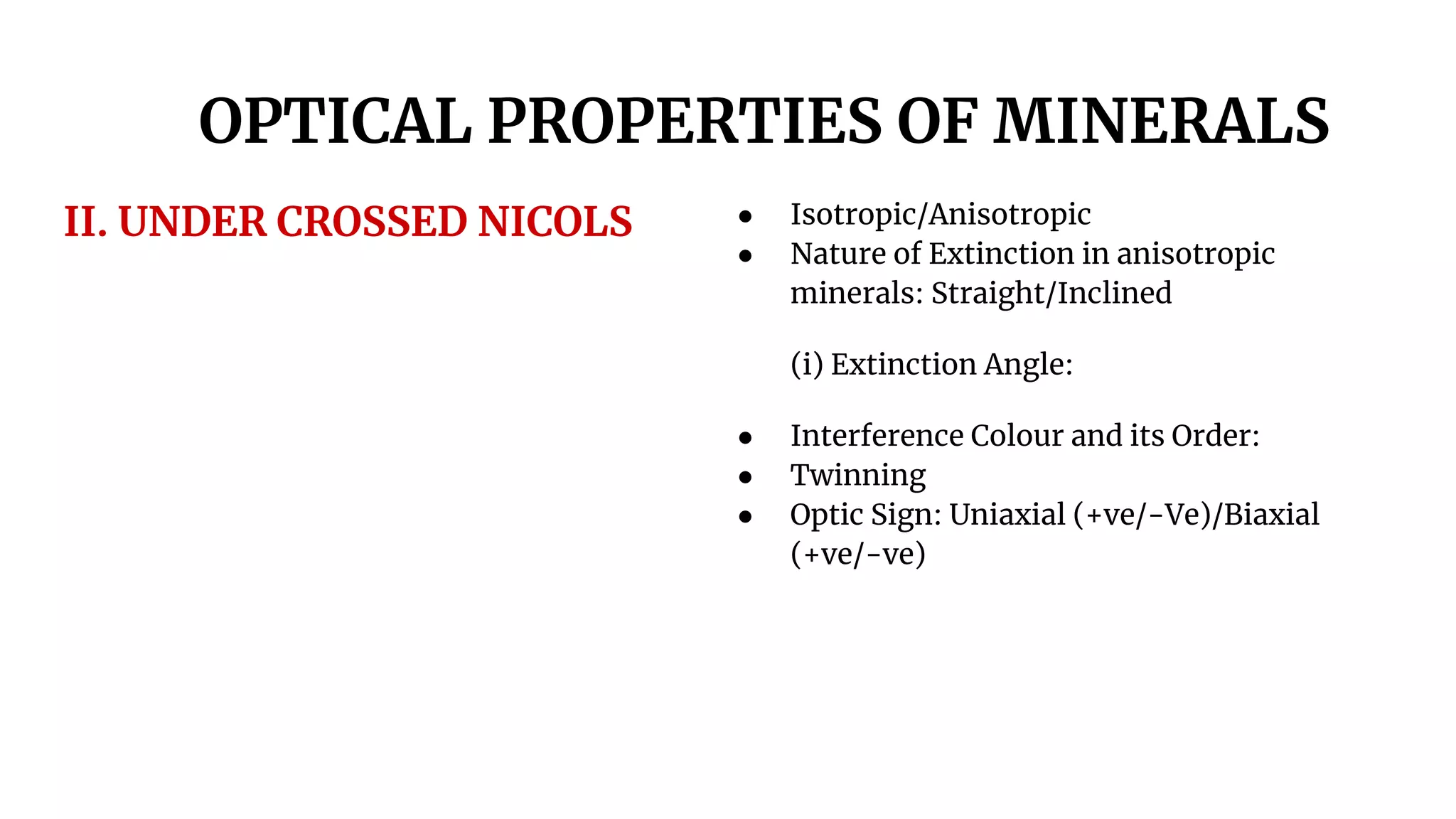 Microscopic Mineralogy- the study of minerals under microscope | PDF