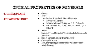 Microscopic Mineralogy- the study of minerals under microscope | PDF