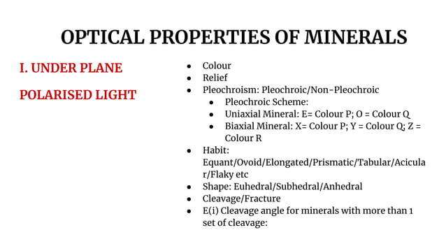 Microscopic Mineralogy- the study of minerals under microscope | PDF | Geology | Science