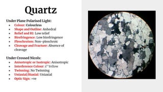 Microscopic Mineralogy- the study of minerals under microscope | PDF
