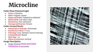 Microscopic Mineralogy- the study of minerals under microscope | PDF