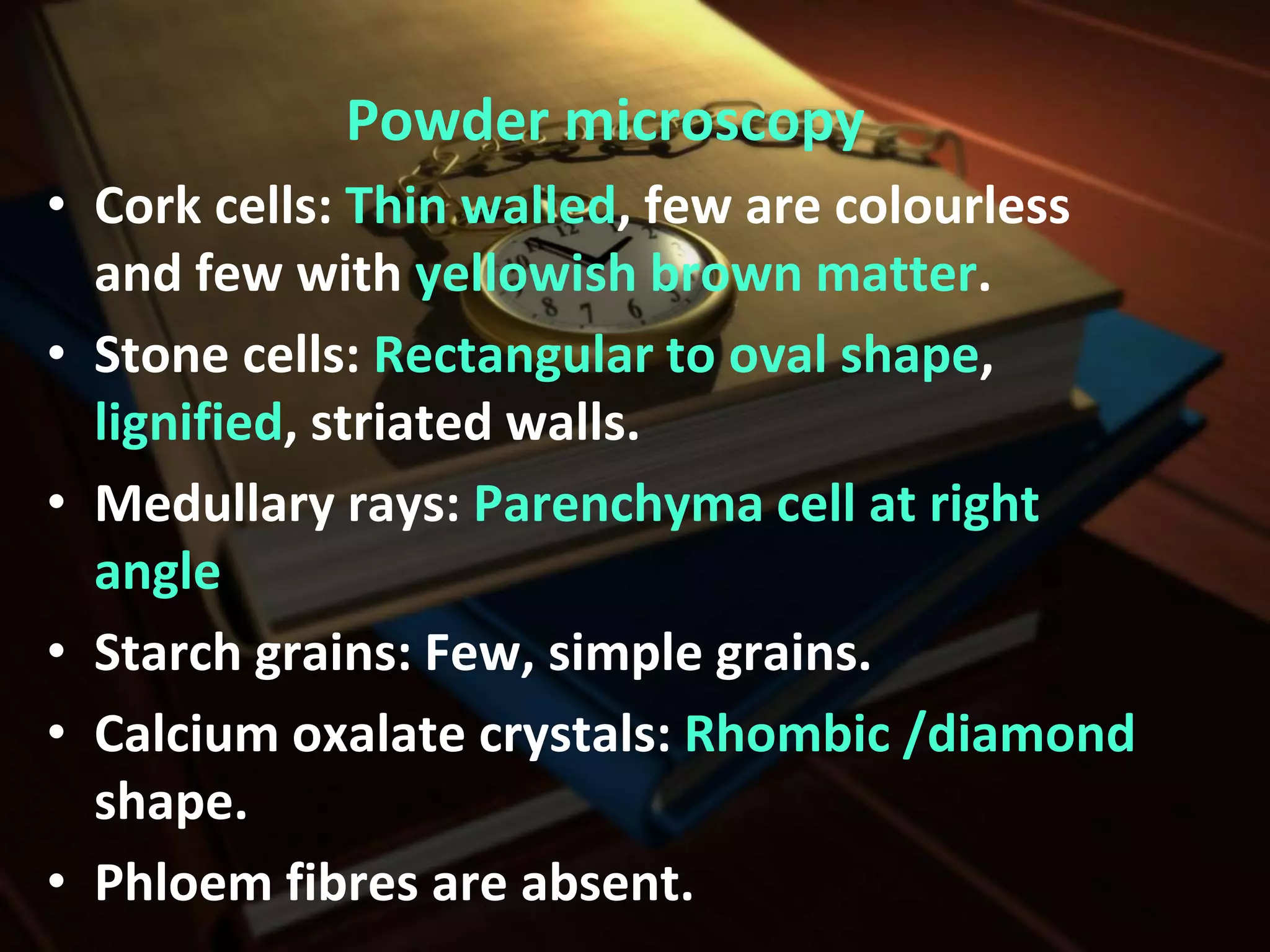 Microscopy of kurchi | PPTX