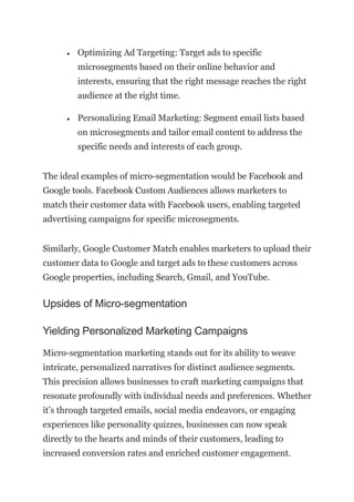 Micro-Segmentation Marketing: The Future Of Personalized Customer ...