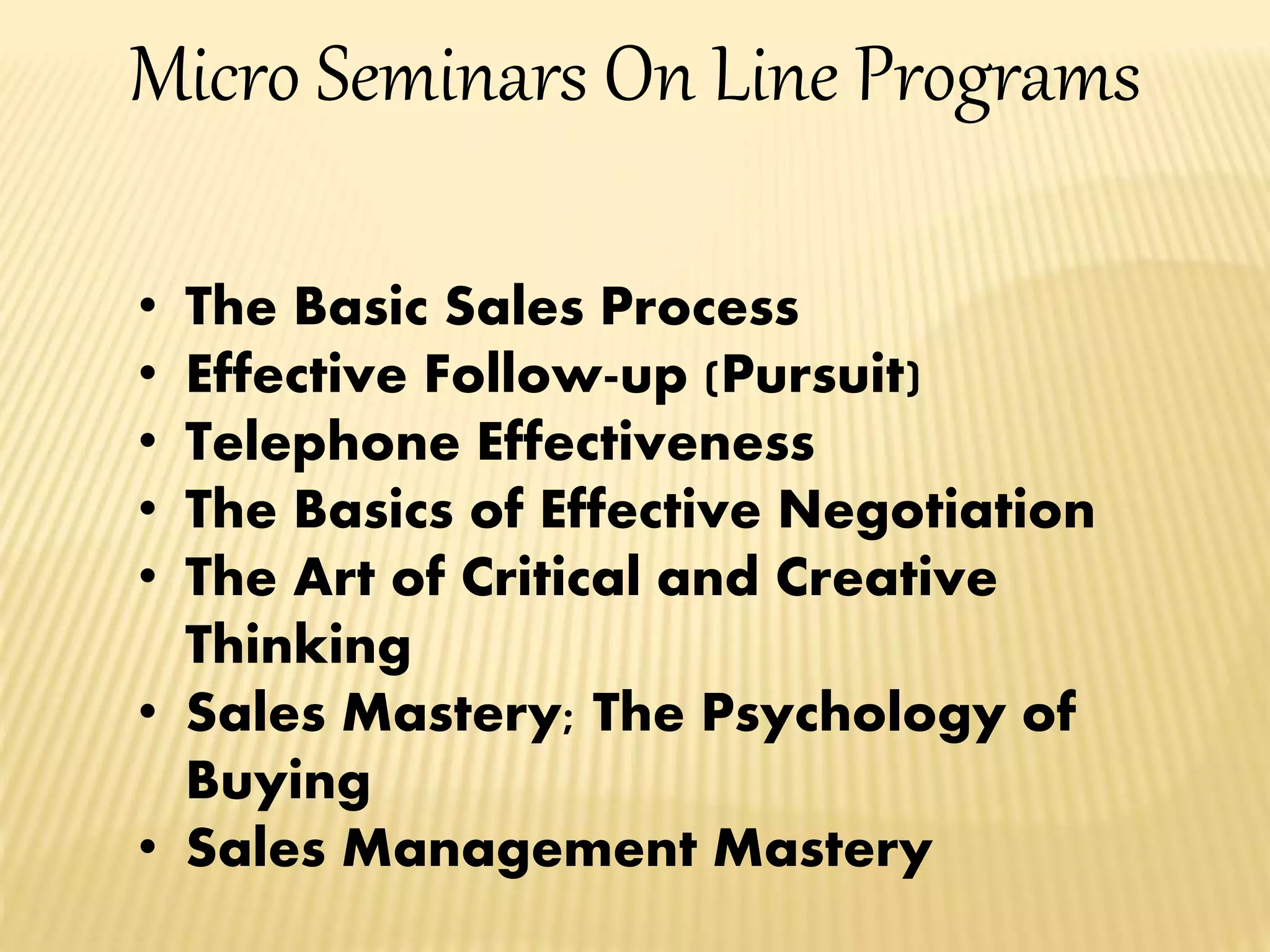 Marketing Training Programs | PPTX