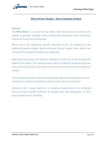 Micro Server Design - Open Compute Project | PDF | Computer Peripherals ...