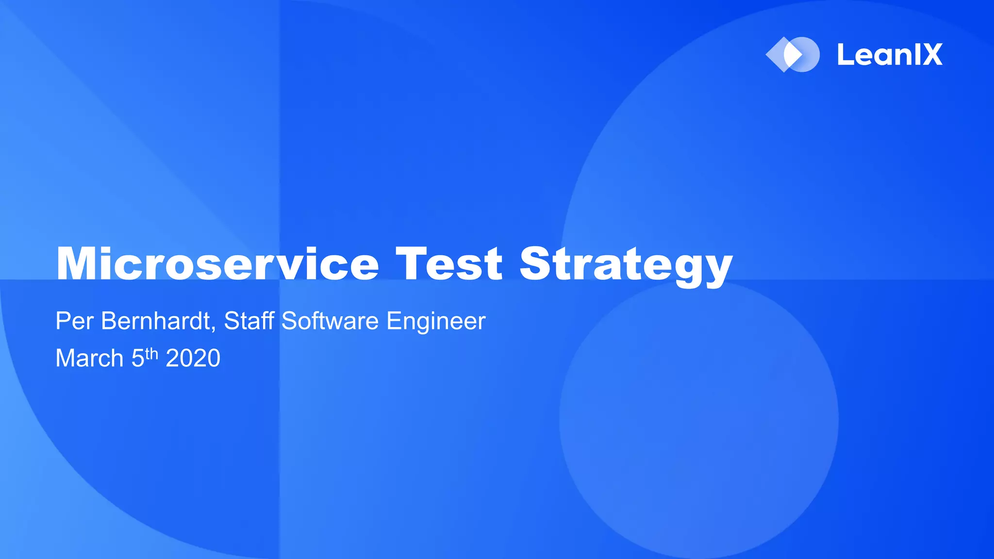 Microservice Test Strategy (@Bonn Code Meetup) | PPT