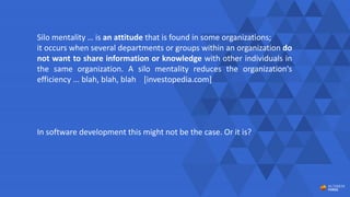 Silo mentality & micro-services | PPTX