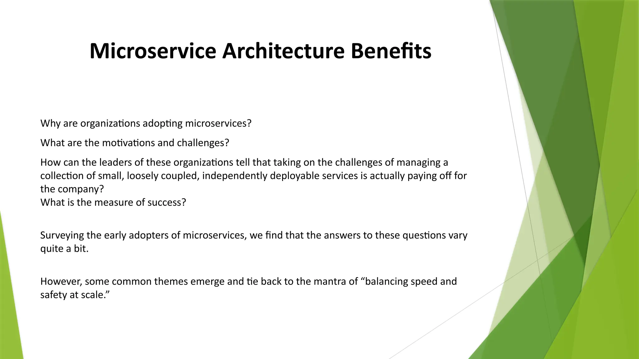 Microservice Architecture for Graduate students | PPT