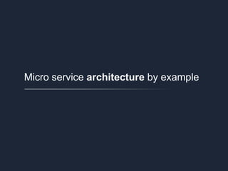 Micro Service Architecture | PPTX