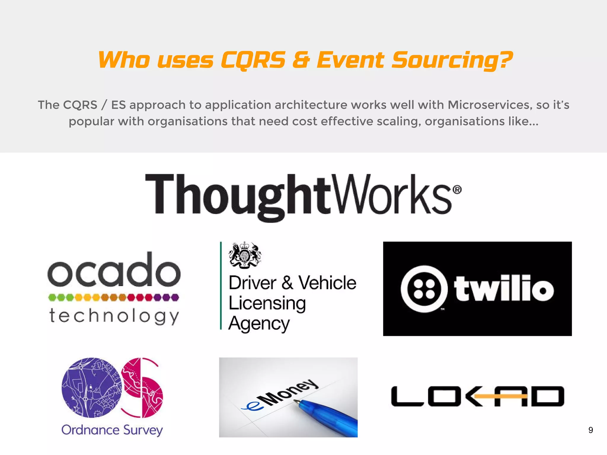 Microservice Architecture with CQRS and Event Sourcing | PPT