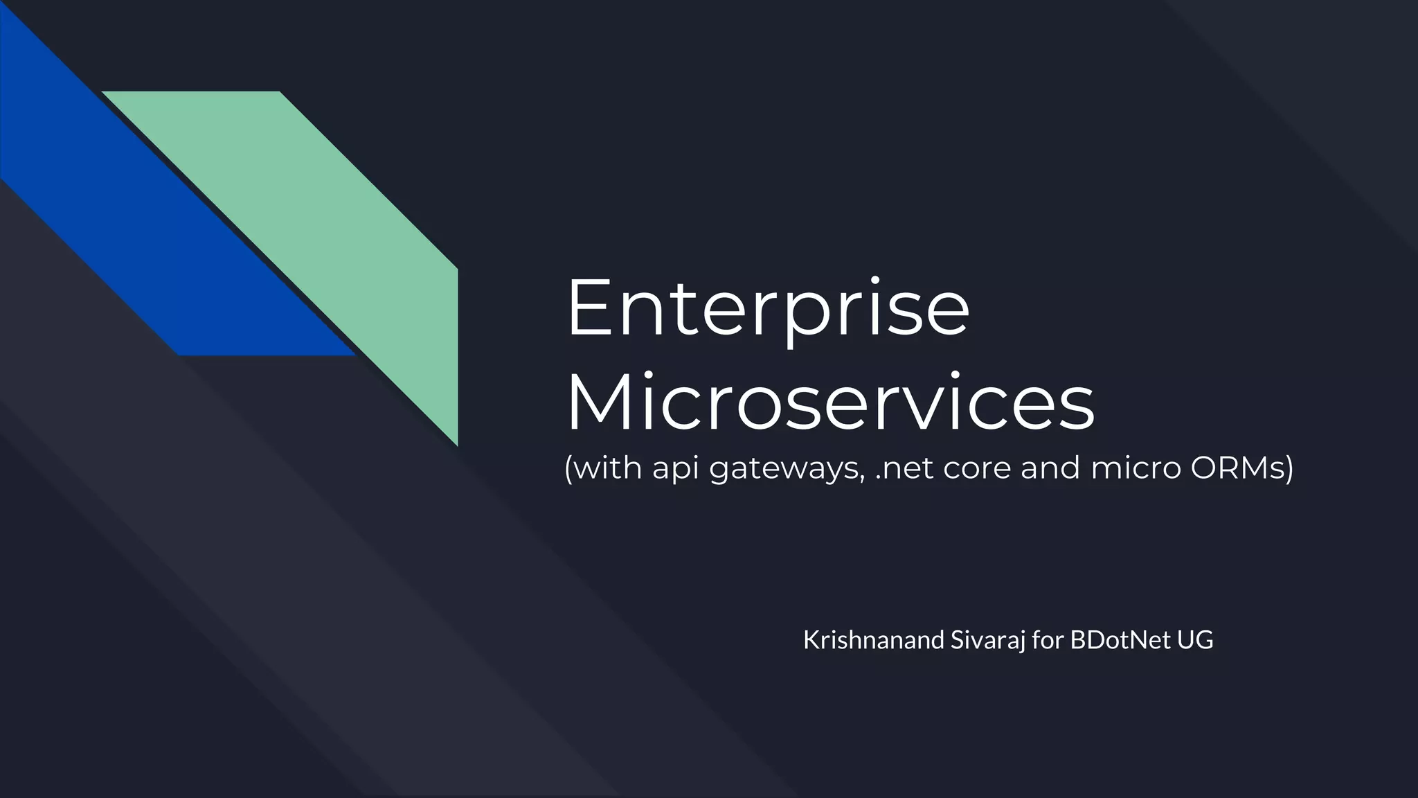 Enterprise Microservices | PPTX