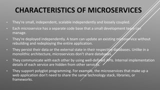 Microservices, Docker deploy and Microservices source code in C# | PPT