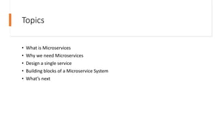 Microservices: A developer's approach | PPTX
