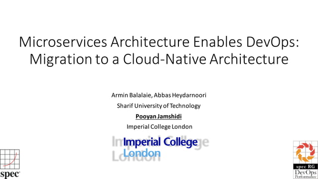 Microservices Architecture Enables Devops Migration To A Cloud Native Architecture Ppt